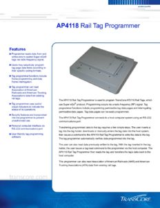 TransCore | Rail Tag Programmer