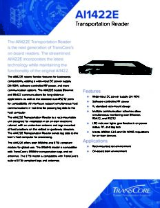 TransCore | 16-0043-001 Rev B AI1422E Trans Rdr
