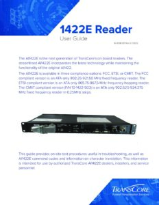 TransCore | 16-0058-001 Rev G AI1422E SG