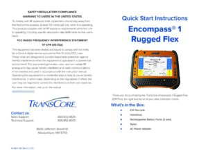 TransCore | 16-0021-001 Rev C E1 Rugged Flex